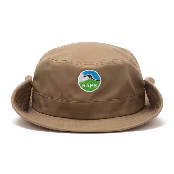 Khaki Sun Hat with Strap - RSPB Shop